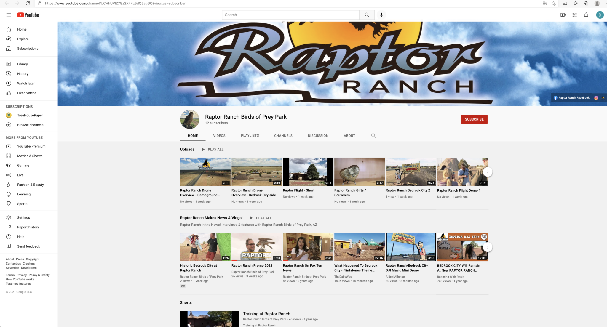 Raptor Ranch YouTube Channel Updates! – Raptor Ranch